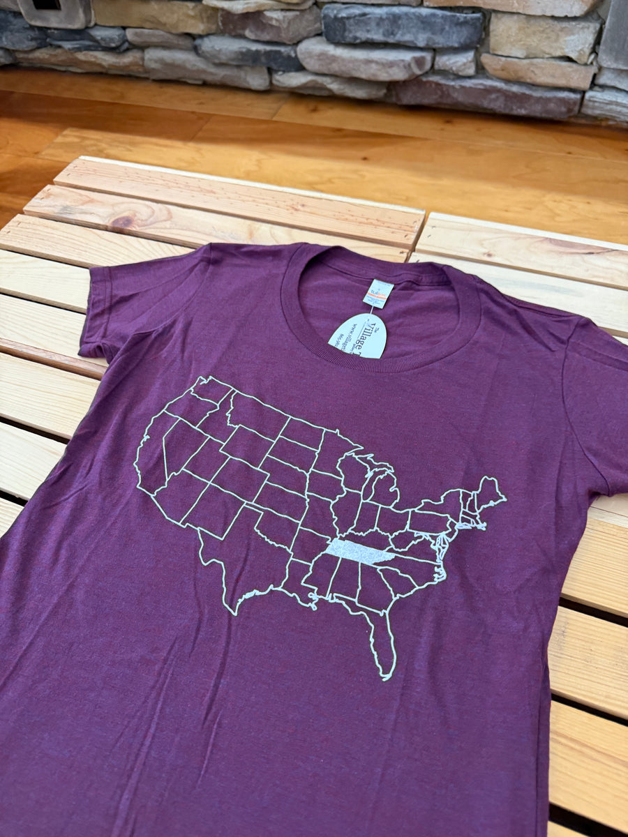 Unites States Map Tee – The Village Tinker
